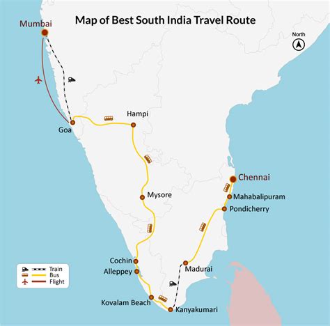 South India Map With Tourist Places Map South India Tourist Places