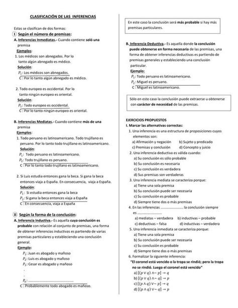 Las Clases De Inferencia Patricia Del Carpio UDocz