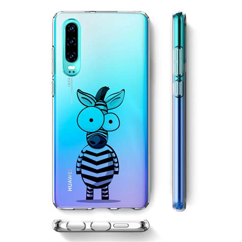 Handy Case für Huawei P30 Lite Hülle Silikon Muster Schutz Cover TPU