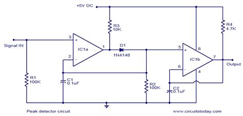 Simple Peak Detector Circuit Using Lm Uses Minimum Components And