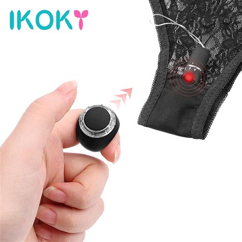 Ikoky Finger Ring Vibrator Wireless Remote Control Wearable Bullet Vibrator Panty Sex Toys For