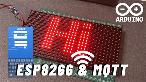 p10 display dmd text box with esp8266 mqtt nodemcu arduino mqtt dmd youtube