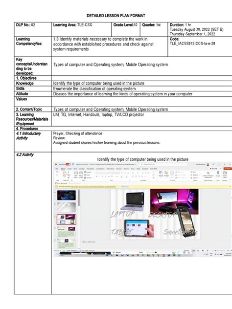 a comprehensive lesson plan on identifying types of computers and operating systems pdf