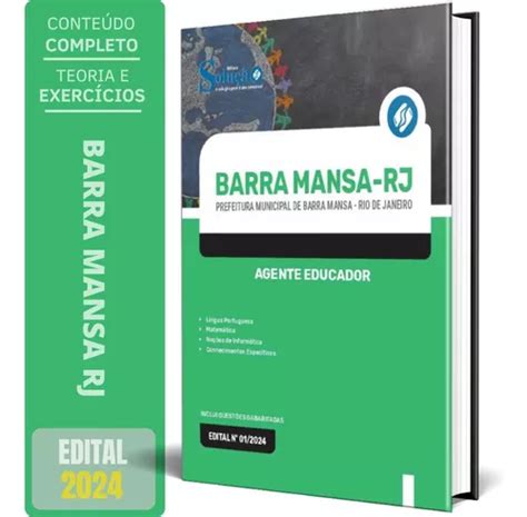 Apostila Prefeitura De Barra Mansa Rj 2024 Agente Educador MercadoLivre