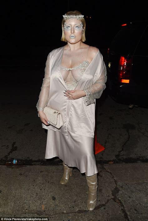 Hayley Hasselhoff Goes Bra Less And Flashes A Boob As A Sexy Silver