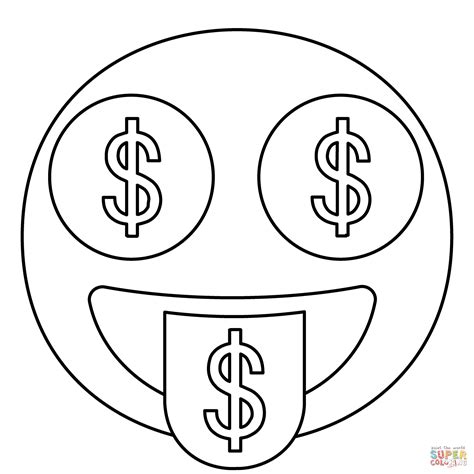 Ausmalbild Geld Mund Gesicht Emoji Ausmalbilder Kostenlos Zum Ausdrucken