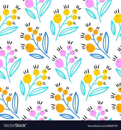 Floral Abstract Seamless Pattern Spring Pattern Vector Image