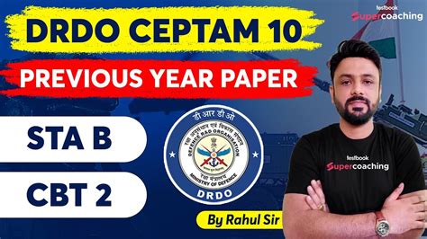DRDO CEPTAM 10 Mechanical Classes 2022 DRDO STA B Technician