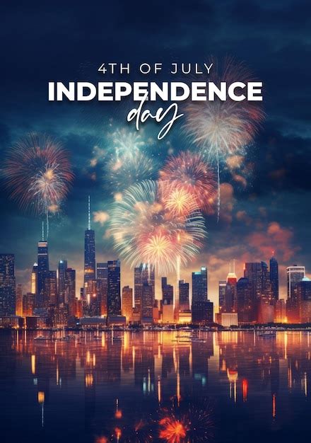 Premium PSD Happy 4th Of July Usa Independence Day Poster