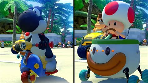 Mario Kart 8 Deluxe Multiplayer Black Yoshi Vs Toad Shell Cup 50cc