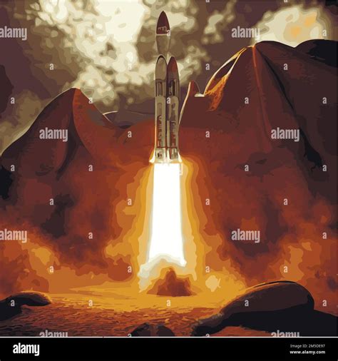 El Sistema De Lanzamiento Del Espacio Exterior Despega Ilustraci N