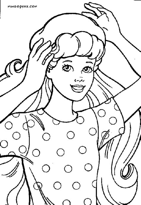 DIBUJOS PARA COLOREAR DE BARBIE PINTA Y COLOREA A BARBIE MUNDOPEKE