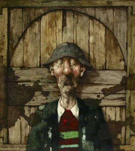 Jerzy Duda Gracz Painting Village Brzegi Skowyras Are Leaving