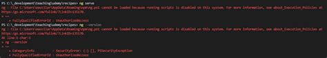 javascript how to fix ng ps1 cannot be loaded because running scripts is disabled on this