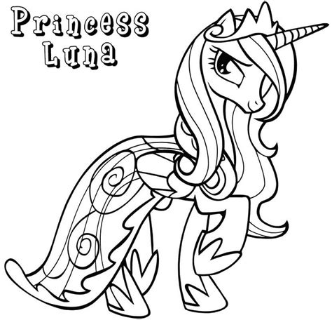 Magnificent Princess Luna Färbung Seite Kostenlose druckbare