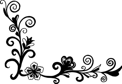 18 Flower Corner Vector PNG Transparent SVG OnlyGFX