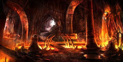Lava Fed Deep Roads Caverns That Made Up The Ruins Of Hirol Hall