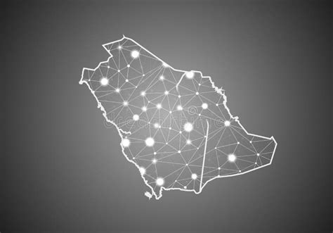 Mapa Del Vector De La Arabia Saudita Con Los Elementos Infographic