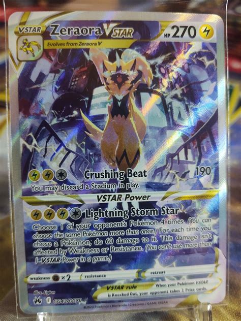 Mavin Pokemon Zeraora Vstar Gg Crown Zenith Galarian Gallery Full