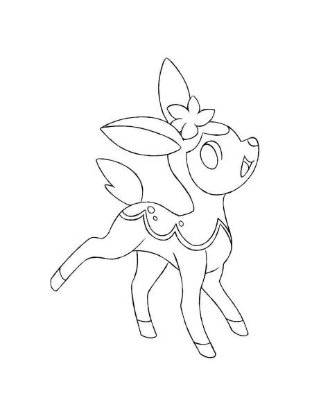 Deerling Pokemon Coloring Pages Free Printable