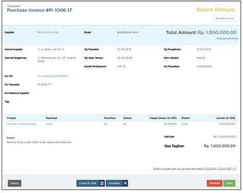 Detail Contoh Surat Purchase Order Dalam Bahasa Indonesia Excel Koleksi