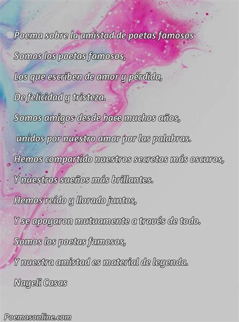 Cinco Mejores Poemas Sobre La Amistad De Poetas Famosos Poemas Online