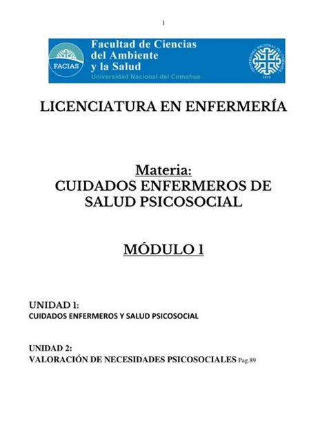 M Dulo Cuidados Psicosociales Unidades I Y Ii Jessica Apablaza Udocz