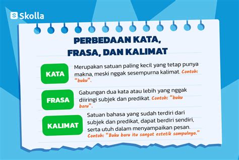 Frasa Pengertian Jenis Dan Perbedaannya Dengan Kalimat