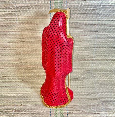 12 Tall Red Santa Muerte Statue