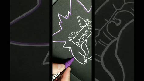 Drawing Gengar With Posca Markers Glow Effect Enjoy Shorts