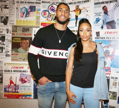 Photo Tony Yoka et sa femme Estelle Mossely lors de la cérémonie des
