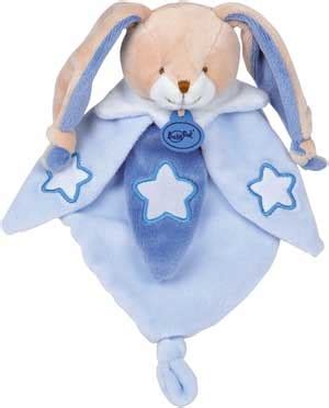 Doudou lapin marron clair et bleu Les luminescents étoile BN042