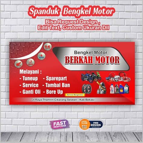 Jual Spanduk Bengkel Motor Mobil Las Custom Shopee Indonesia