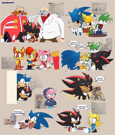 346769 Safe Artistrisziarts Amy Rose Sonic Antoine Dcoolette Sonic Doctor Eggman
