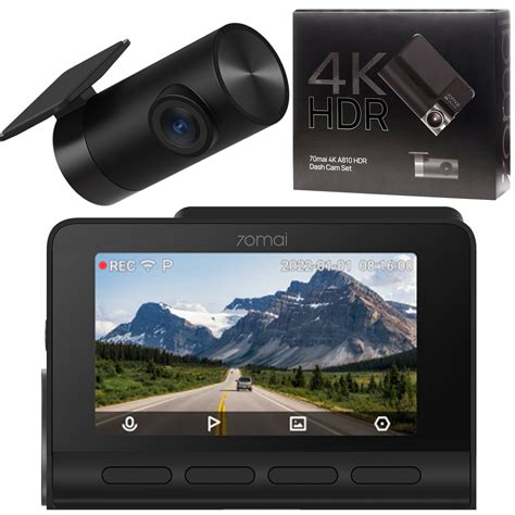 70mai Kamera Samochodowa A810 Wideorejestrator Jazdy Tylna RC12 SET