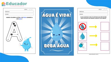 Atividades Do Dia Da Gua Para Educa O Infantil Educador