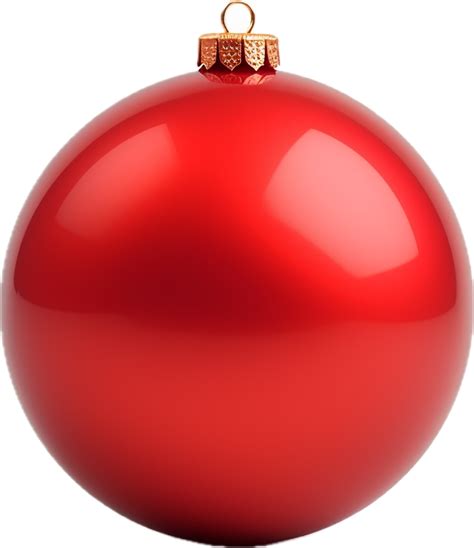 Red Christmas Ball Png With AI Generated 34338850 PNG