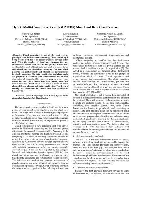 pdf hybrid multi cloud data security model