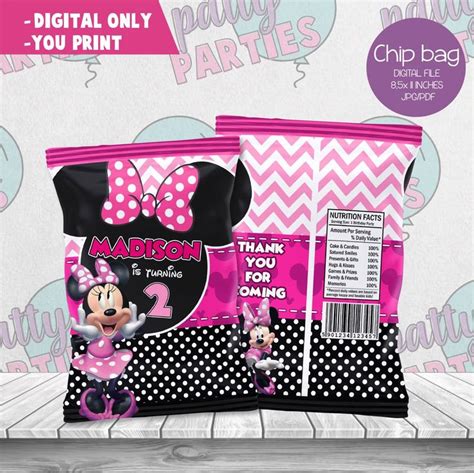MINNIE MOUSE CHIP BAG In 2024 Minnie Mouse Stickers Minnie Mouse