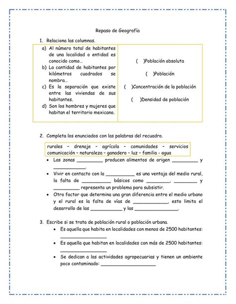 Actividad Online De Densidad De Poblaci N Poblaci N Rural Y Urbana Y