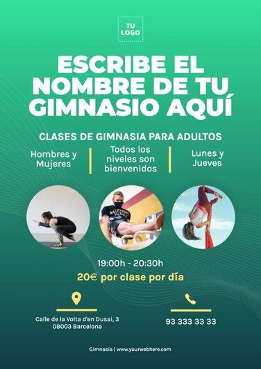 Dise A Flyers De Gimnasia Con Plantillas Editables Online