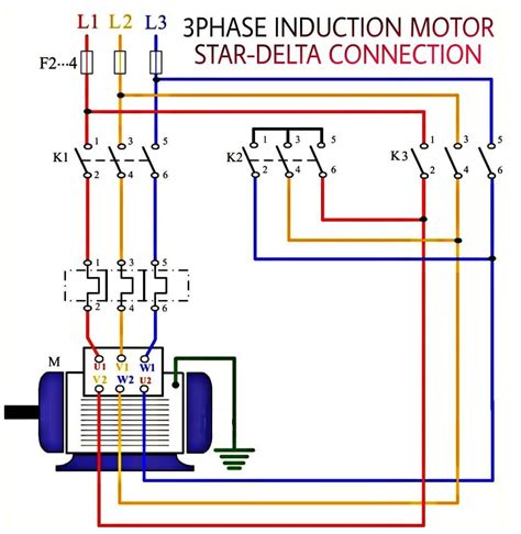 Sơ đồ mạch điện đấu sao tam giác Giải pháp Khởi động Hiệu quả cho Động Cơ