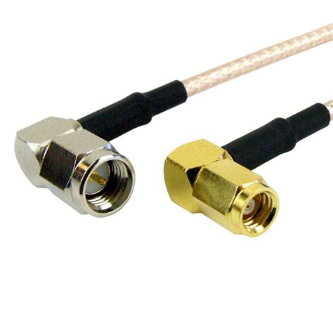 RA SMA Male To RA SMC Plug Cable RG 316 Coax In 36 Inch With LF Solder