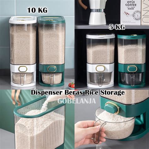 Jual Dispenser Beras Rice Storage 5KG Dan 10KG Kontainer Beras Tempat