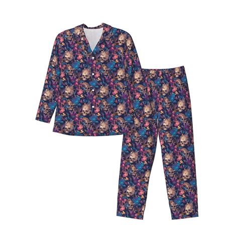 Bingfone Men S Pajama Set 2 Piece Loungewear PJs Long Sleeve With