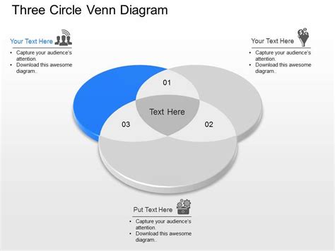 Ni Three Circle Venn Diagram Powerpoint Template Presentation