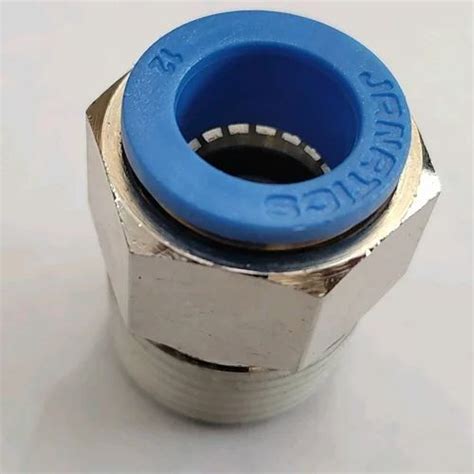 Stainless Steel Male 12mm Janatics Pneumatic PU Connector For CNC