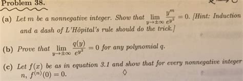 solved let m be a nonnegative integer show that lim y