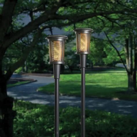 Hampton Bay Ambrose Solar Lumens Matte Black Integrated Led Flicker