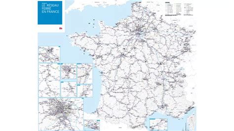 Carte du réseau ferré national SNCF Réseau
